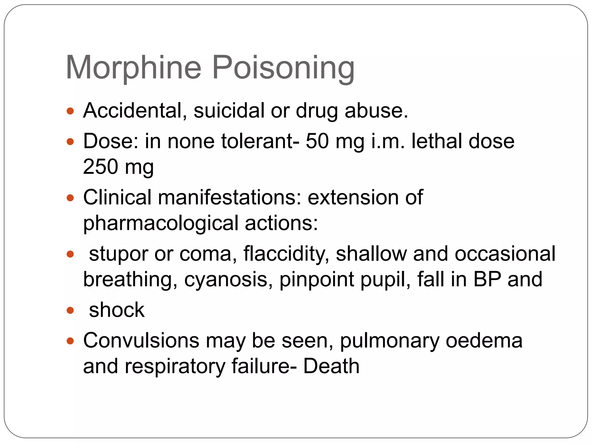 Specific drug poisoning and treatment | PPTX