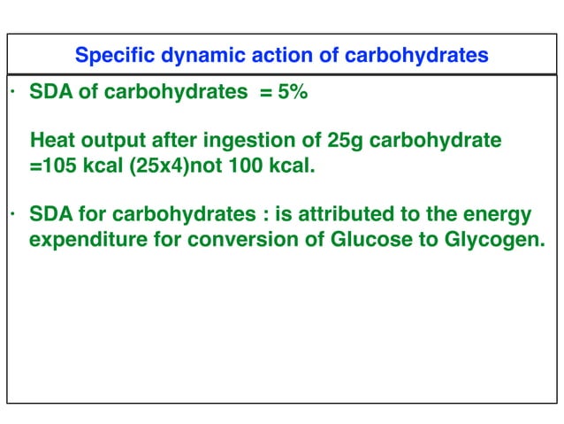 Specific dynamic action and nutrition | PDF