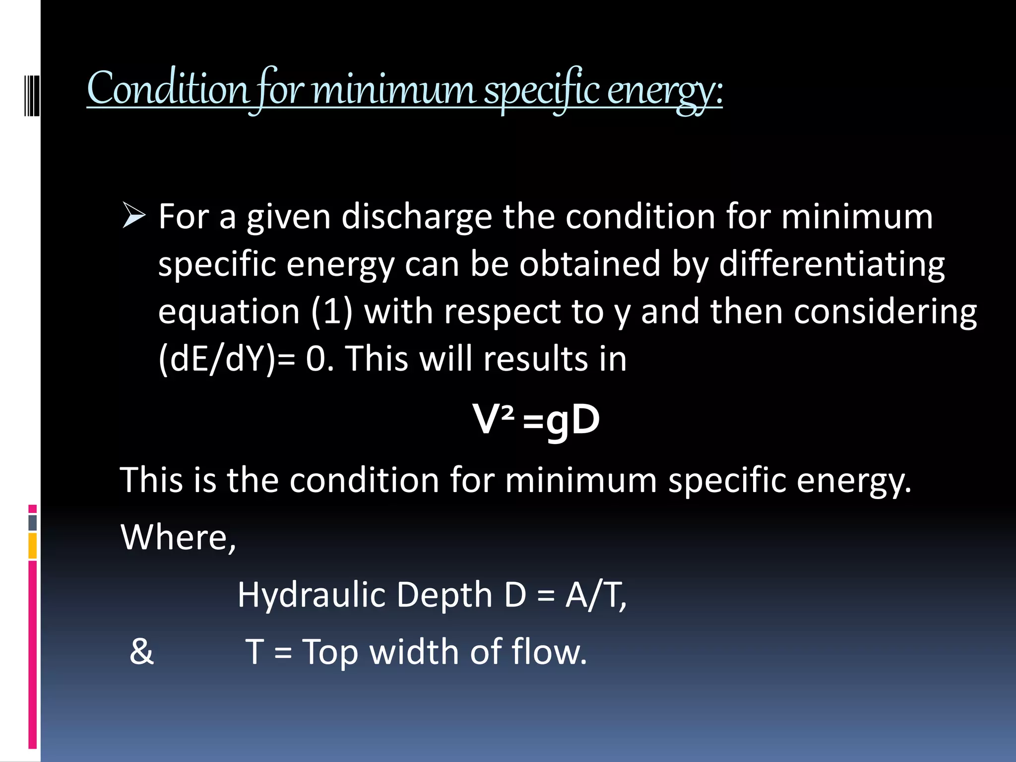 Specific Energy Curves | PPTX