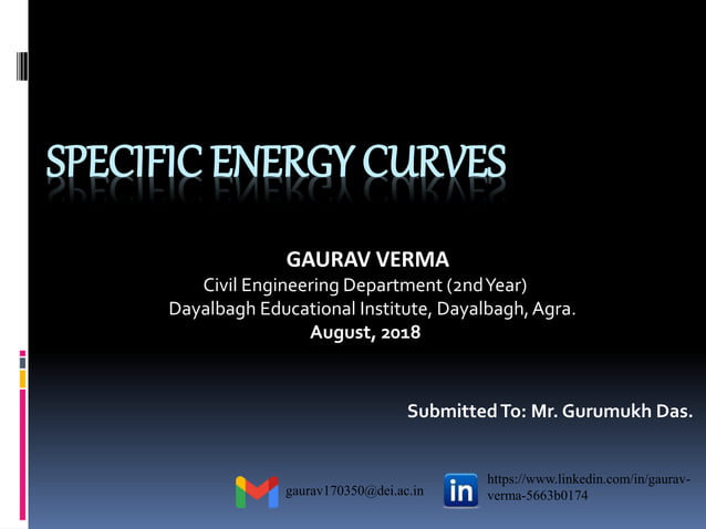Specific Energy Curves | PPTX | Physics | Science