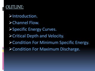 Specific Energy Curves | PPTX