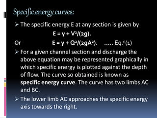Specific Energy Curves | PPTX