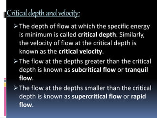 Specific Energy Curves | PPTX