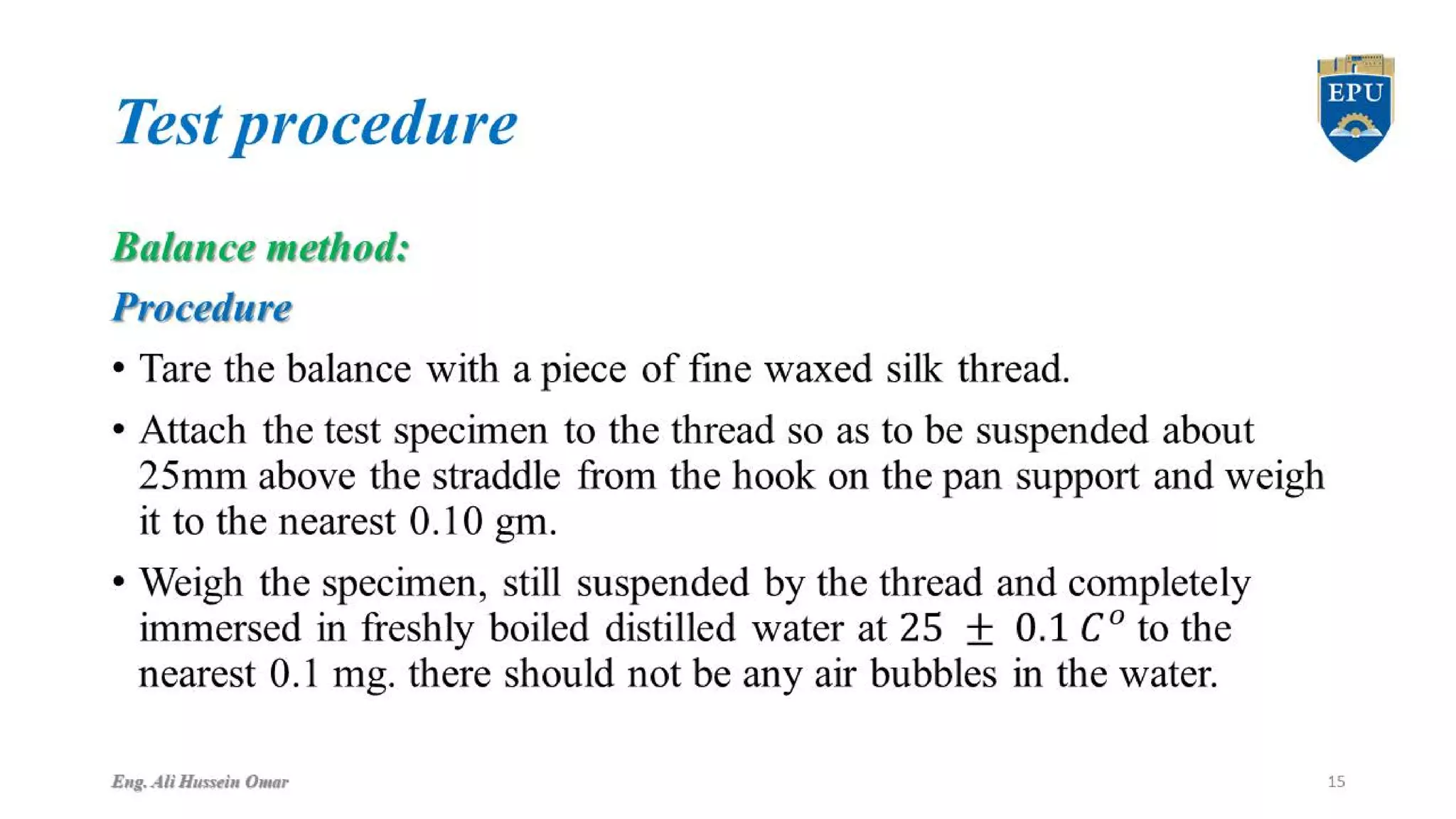 Specific gravity of bituminous materials | PDF