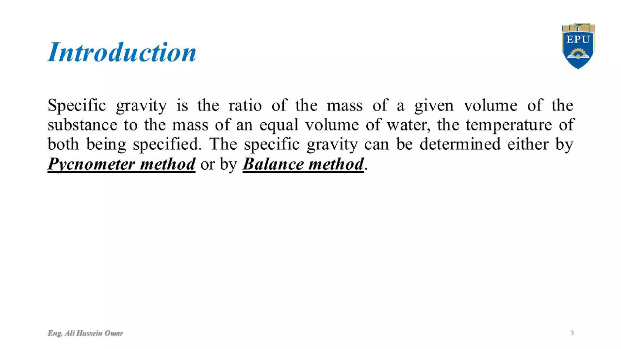 Specific gravity of bituminous materials | PDF