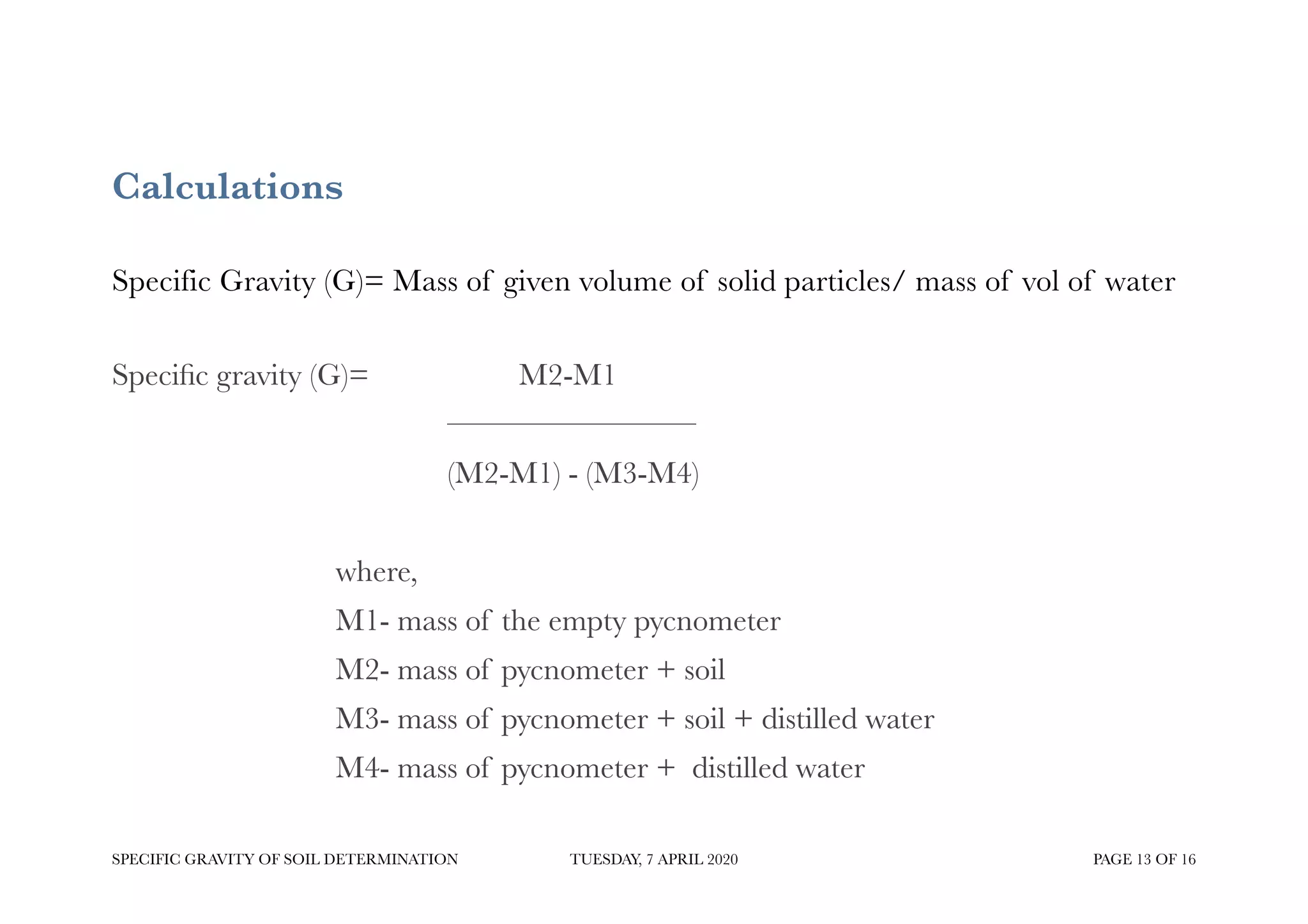 Specific gravity of soil | PDF