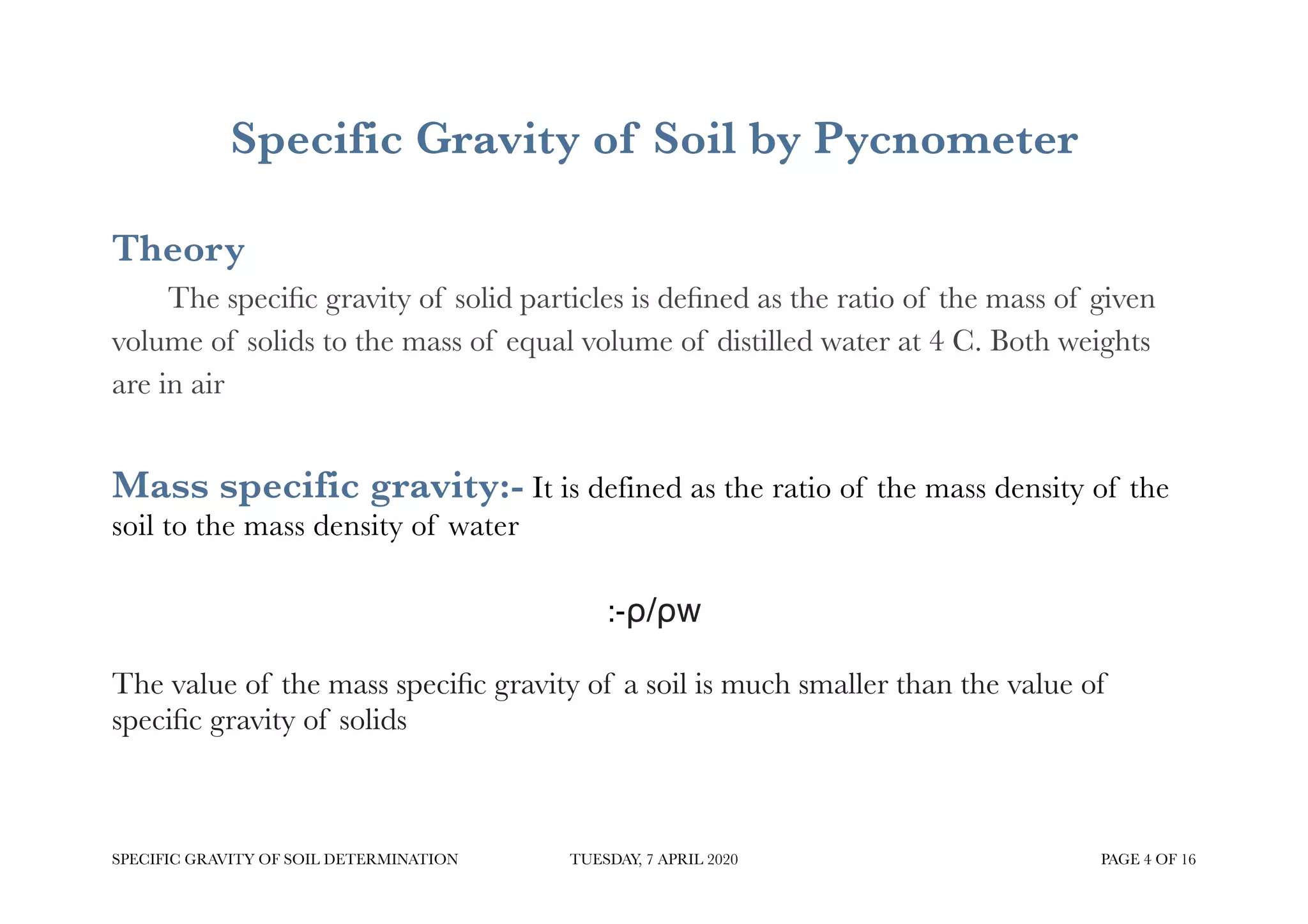 Specific gravity of soil | PDF