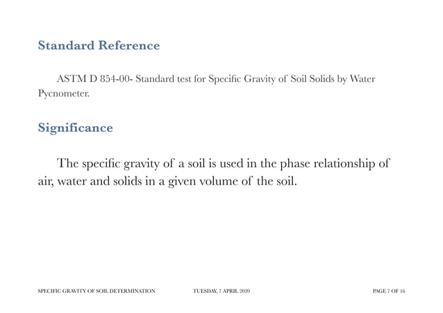 Specific gravity of soil | PDF