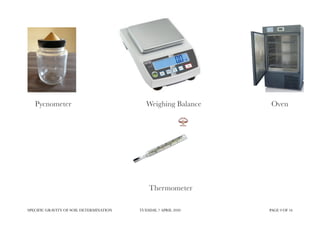 Specific gravity of soil | PDF