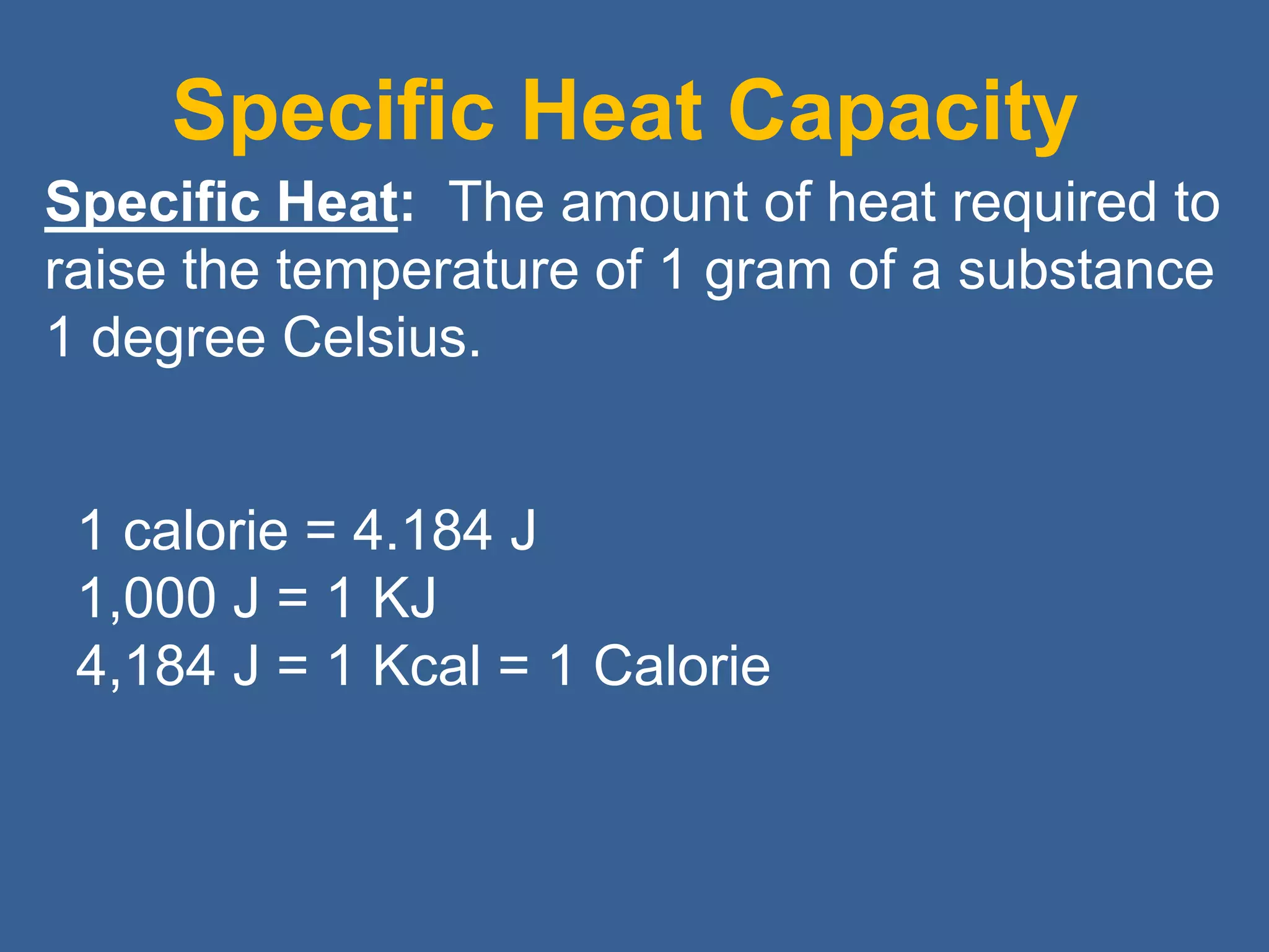 Specific heat capacity ppt | PPTX