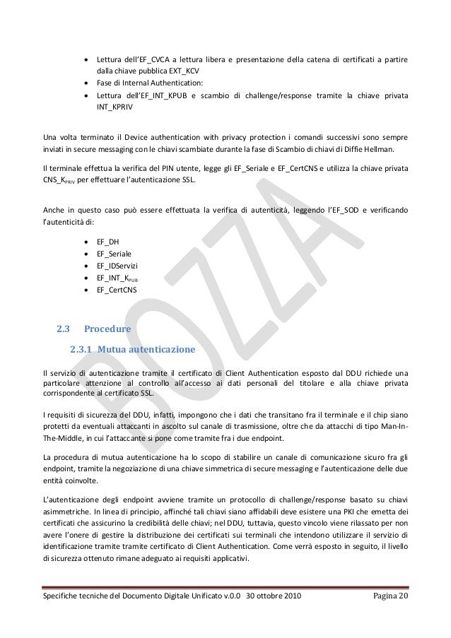 Specifiche tecniche del documento digitale unificato v.0.0