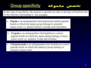 Specificity of enzymesThis specificity is categorized into four main ...