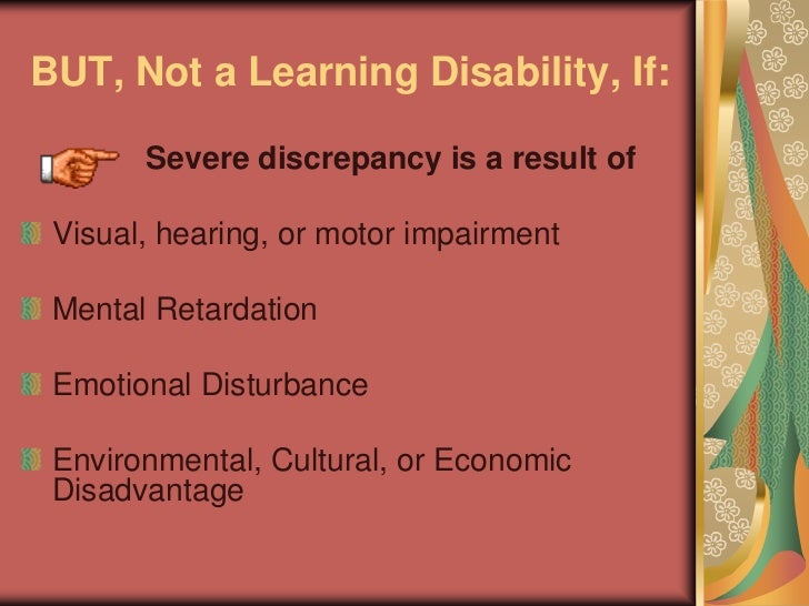 Specific learning disabilities