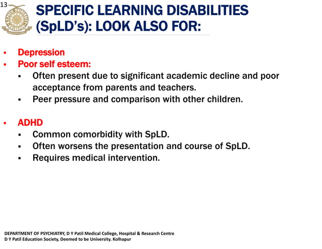 Specific learning disabilities | PPTX