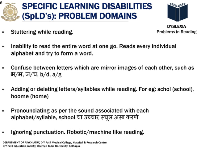 Specific learning disabilities | PPTX