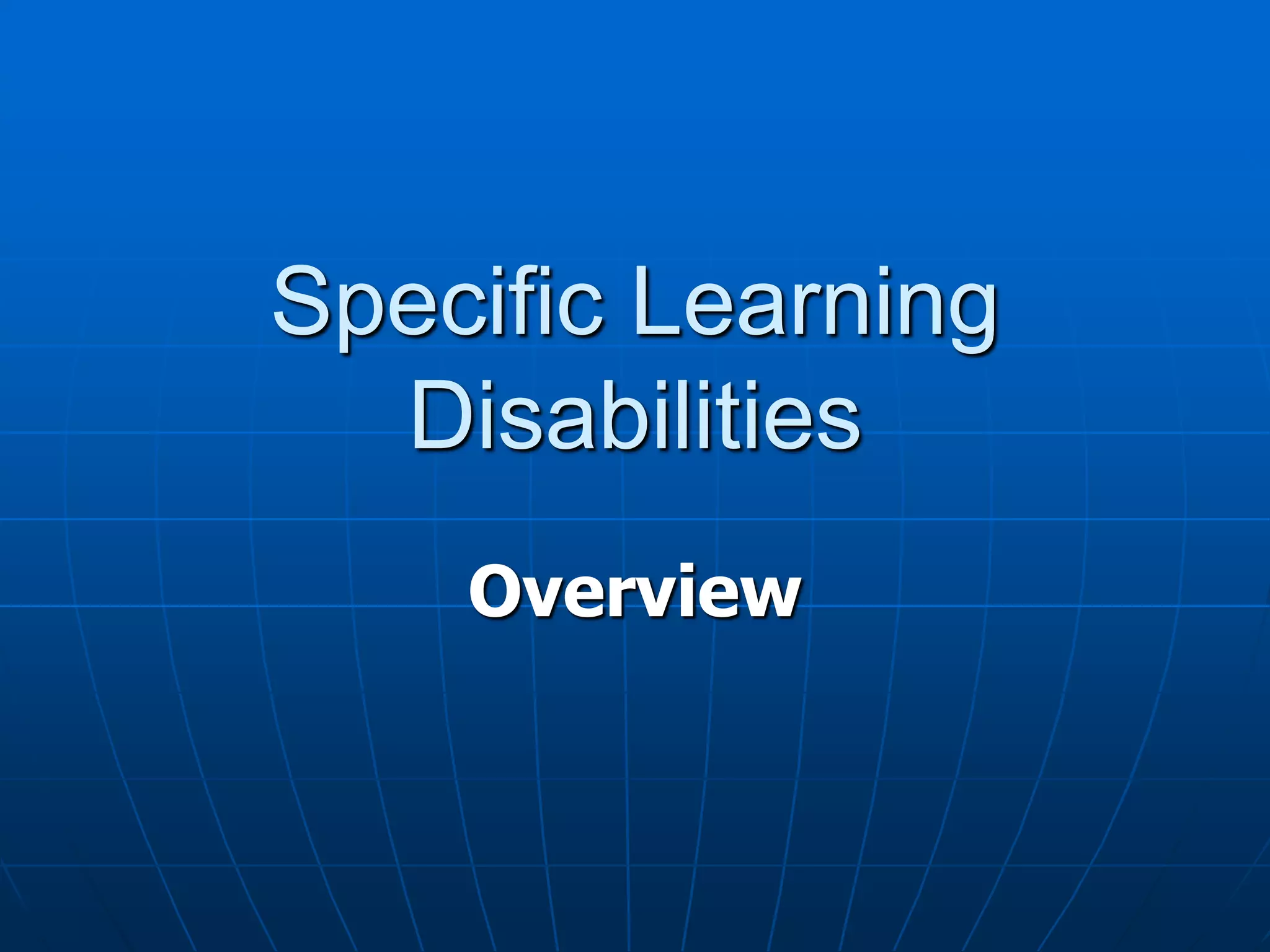 Specific_Learning_Disabilities | PPT