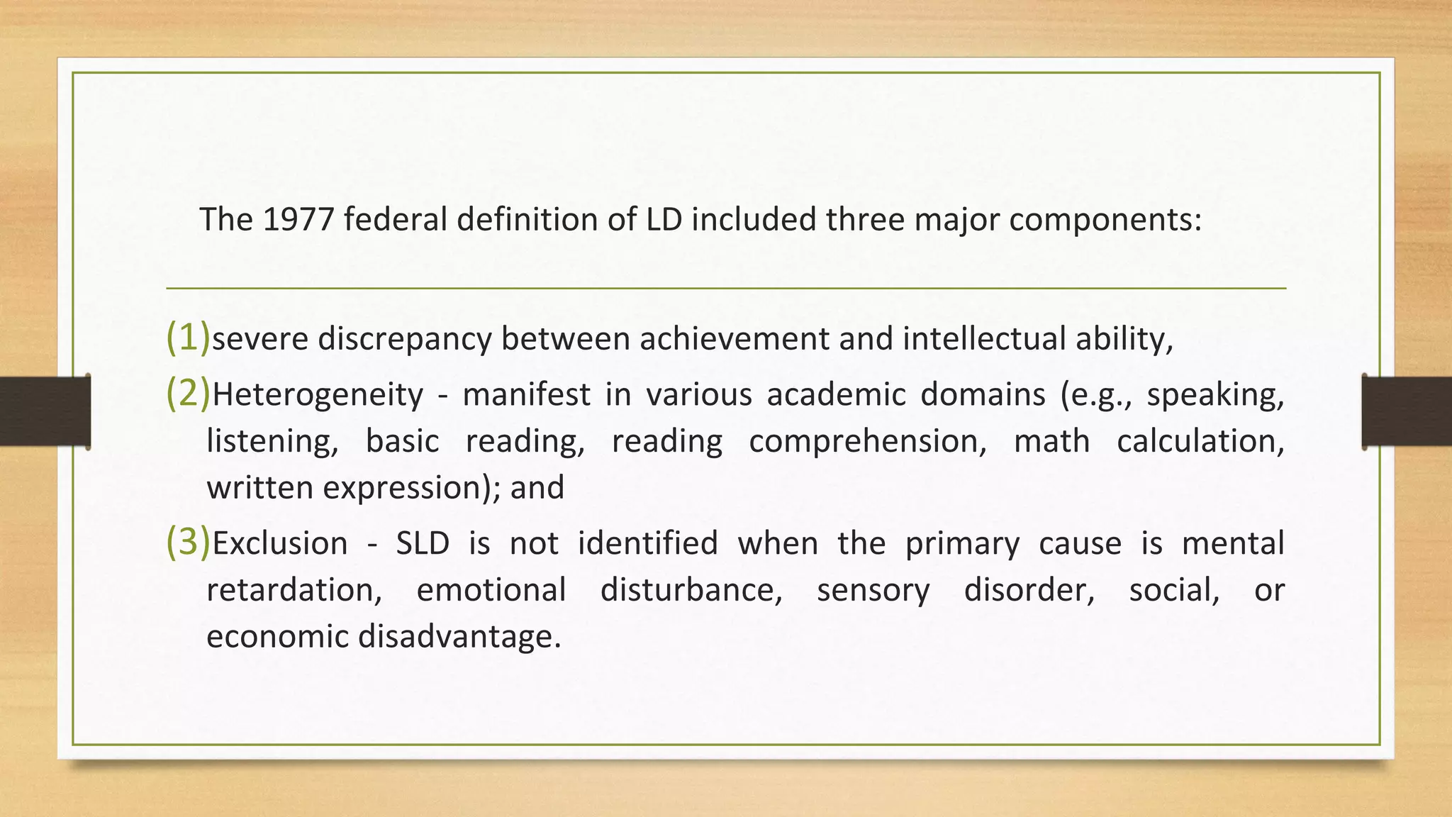 Specific learning disorder | PPT