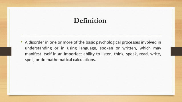 Specific learning disorder | PPT | Brain and Nervous System Disorders ...