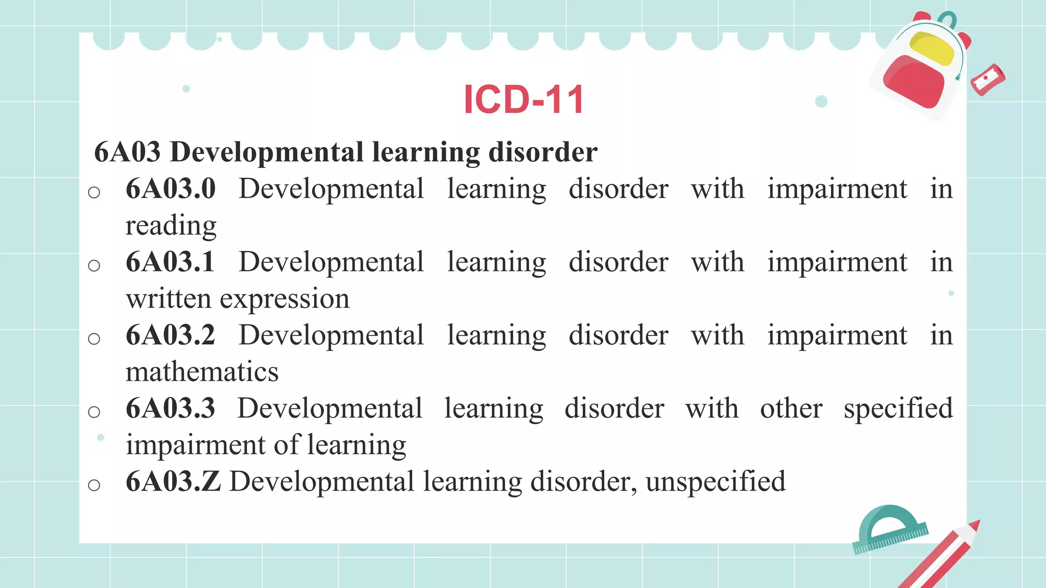 Specific learning disorder | PPTX