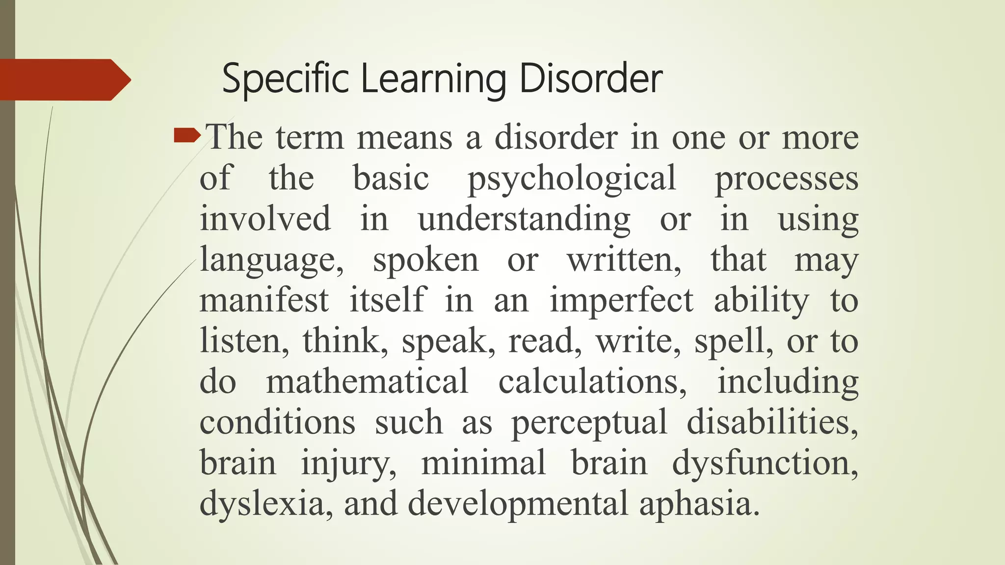Specific learning disorder | PPTX