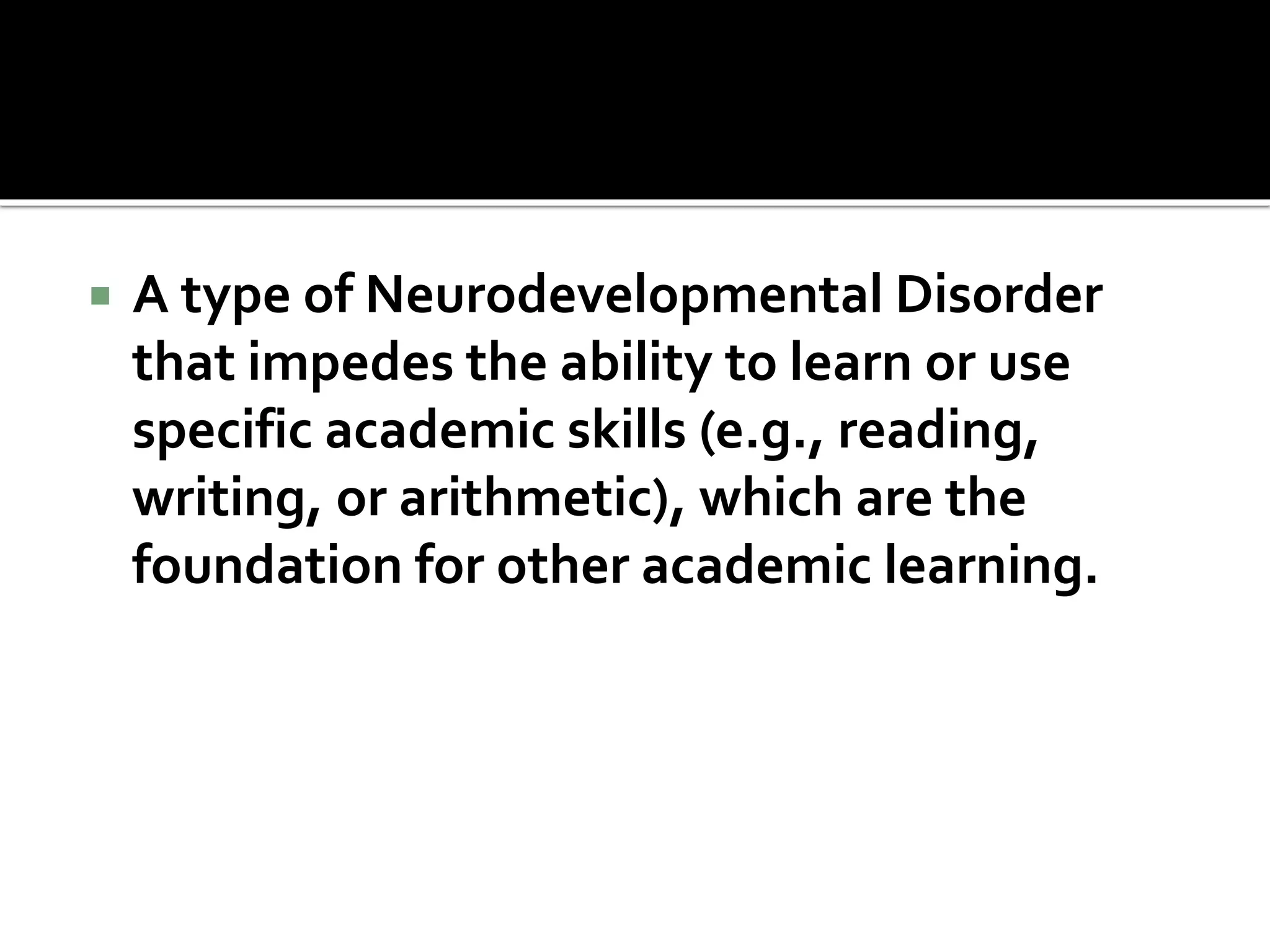 Specific learning disorders | PPTX