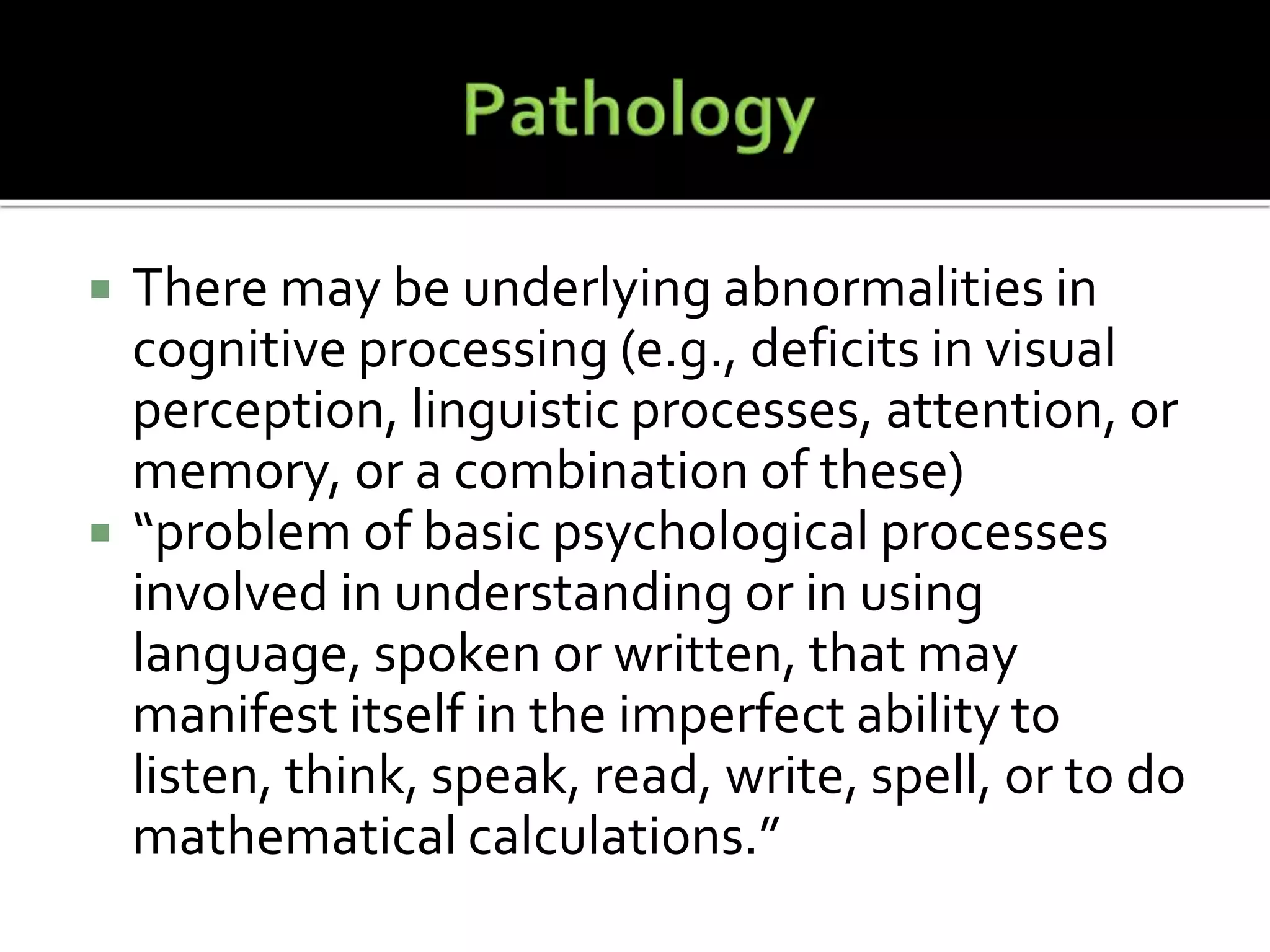 Specific learning disorders | PPTX