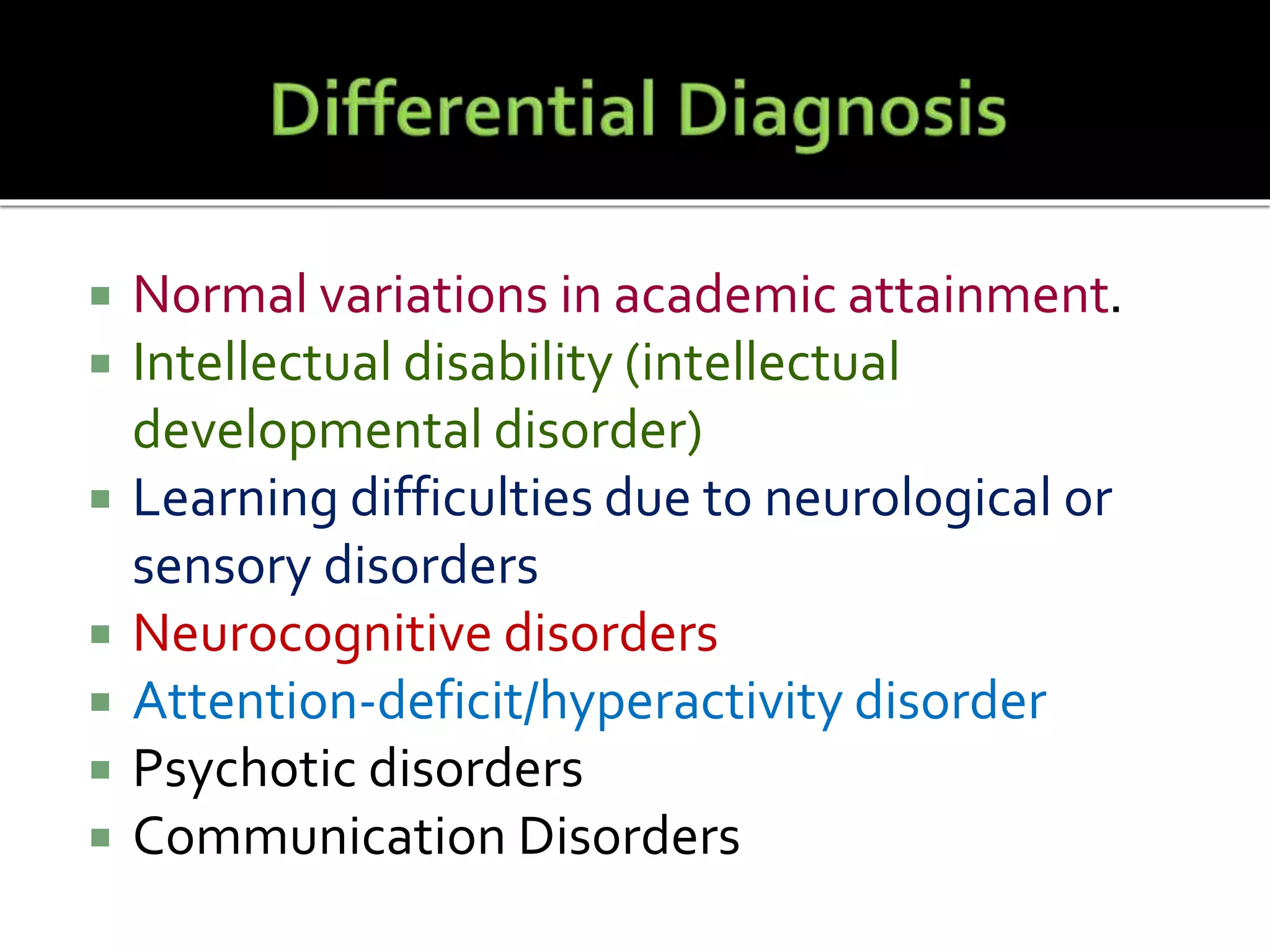 Specific learning disorders | PPTX
