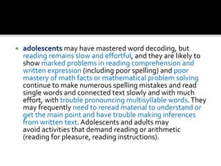 Specific learning disorders | PPTX