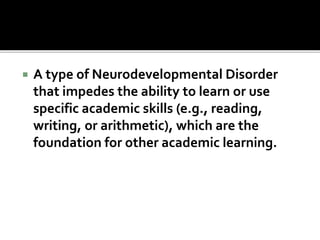 Specific learning disorders | PPTX