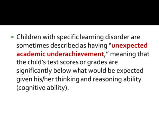 Specific learning disorders | PPTX