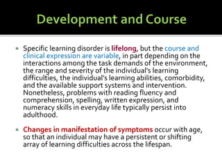 Specific learning disorders | PPTX
