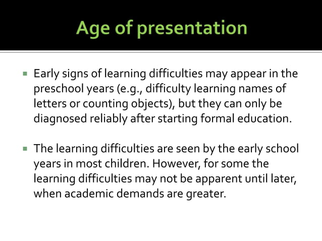 Specific learning disorders | PPTX | Brain and Nervous System Disorders ...