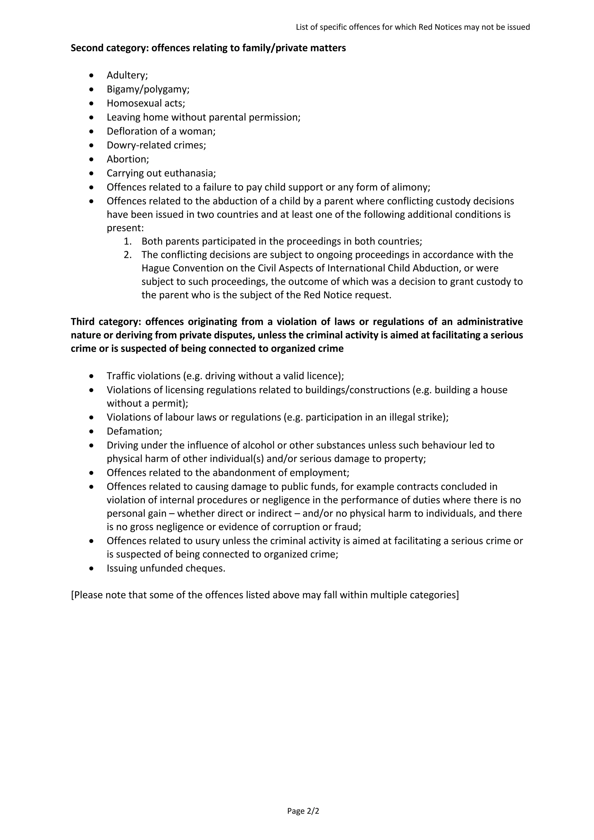 Interpol Red Notices | PDF