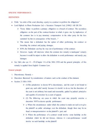 Specific performance | DOCX