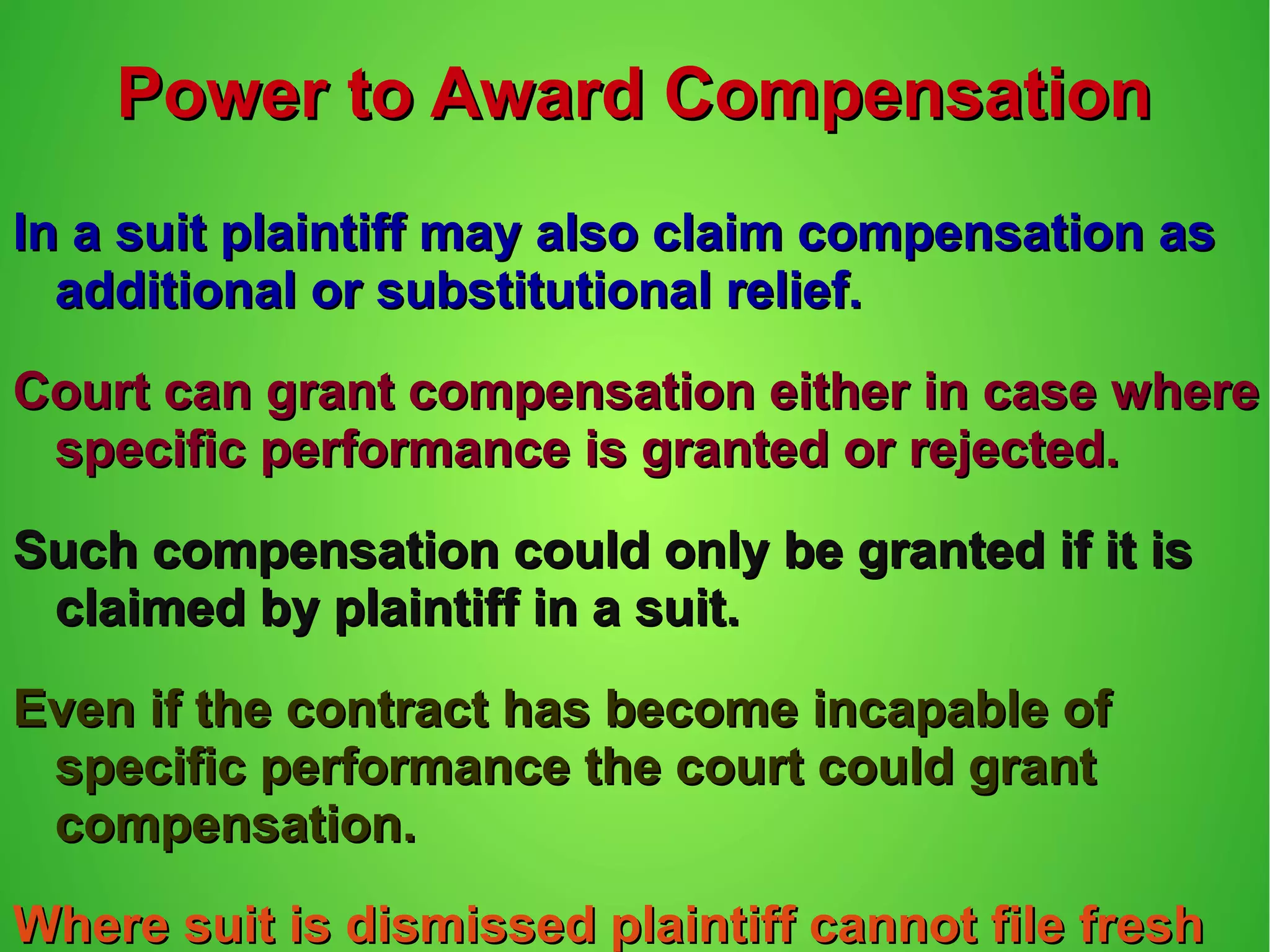 Specific Relief Act 1963 | PPT
