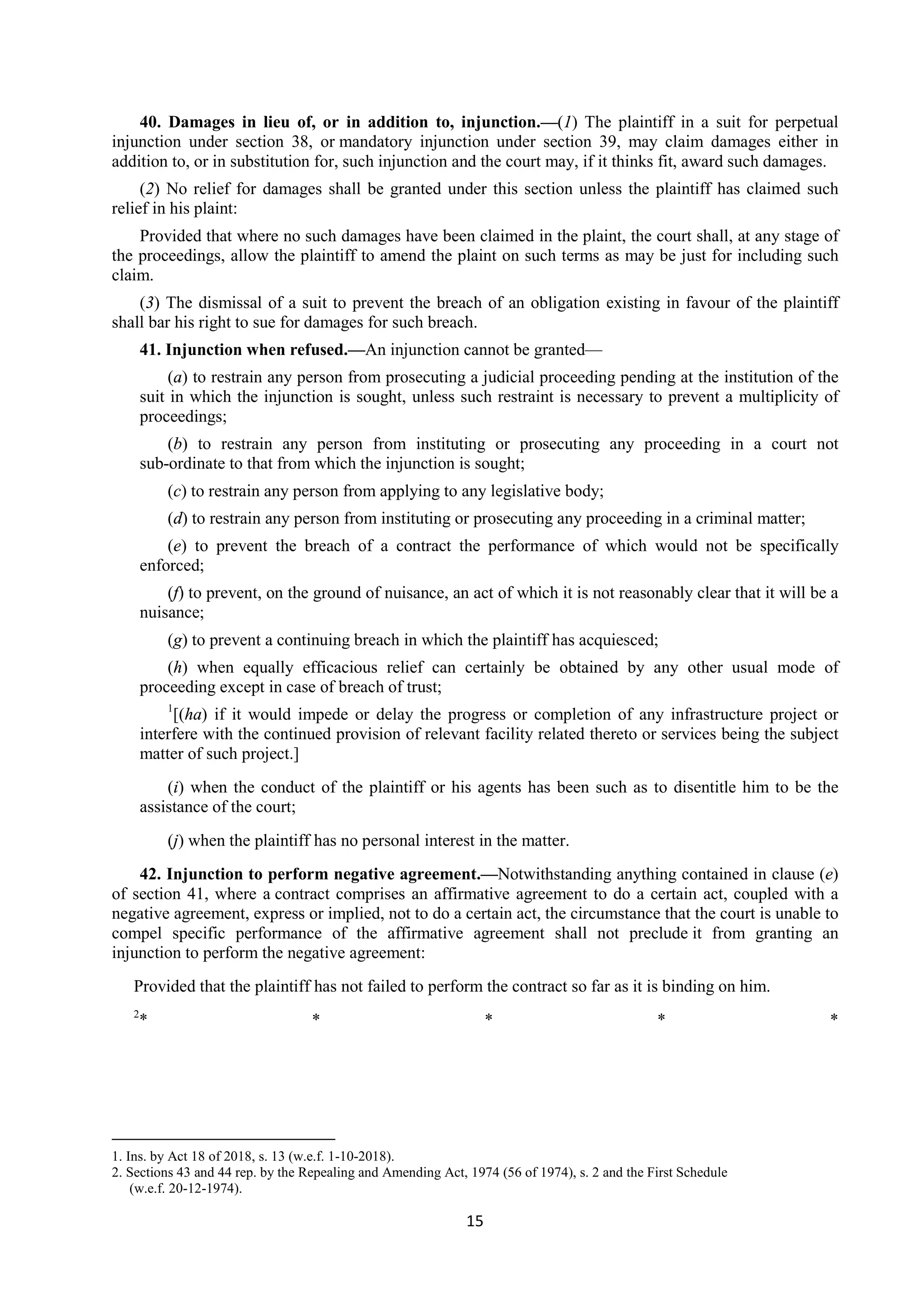 Specific Relief Act 1963 | PDF