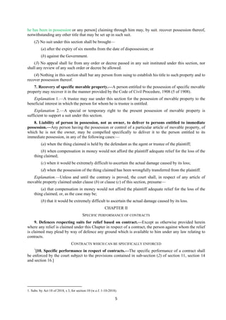 Specific Relief Act 1963 | PDF