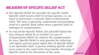 Specific relief act, 1.1pdf contract act | PDF