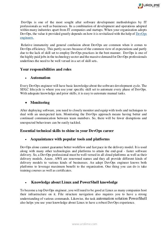 Specific skill set you need to become a top DevOps engineer in 2022 | PDF