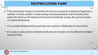 specific speed of pump and description of pumps | PPTX