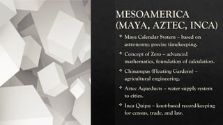 Innovative Technologies in Early Civilizations: Mesoamerica, India ...