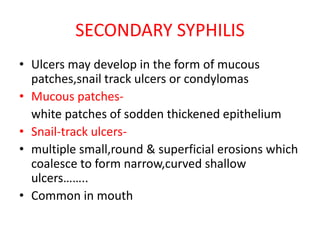 Syphilis Snail Track Ulcers