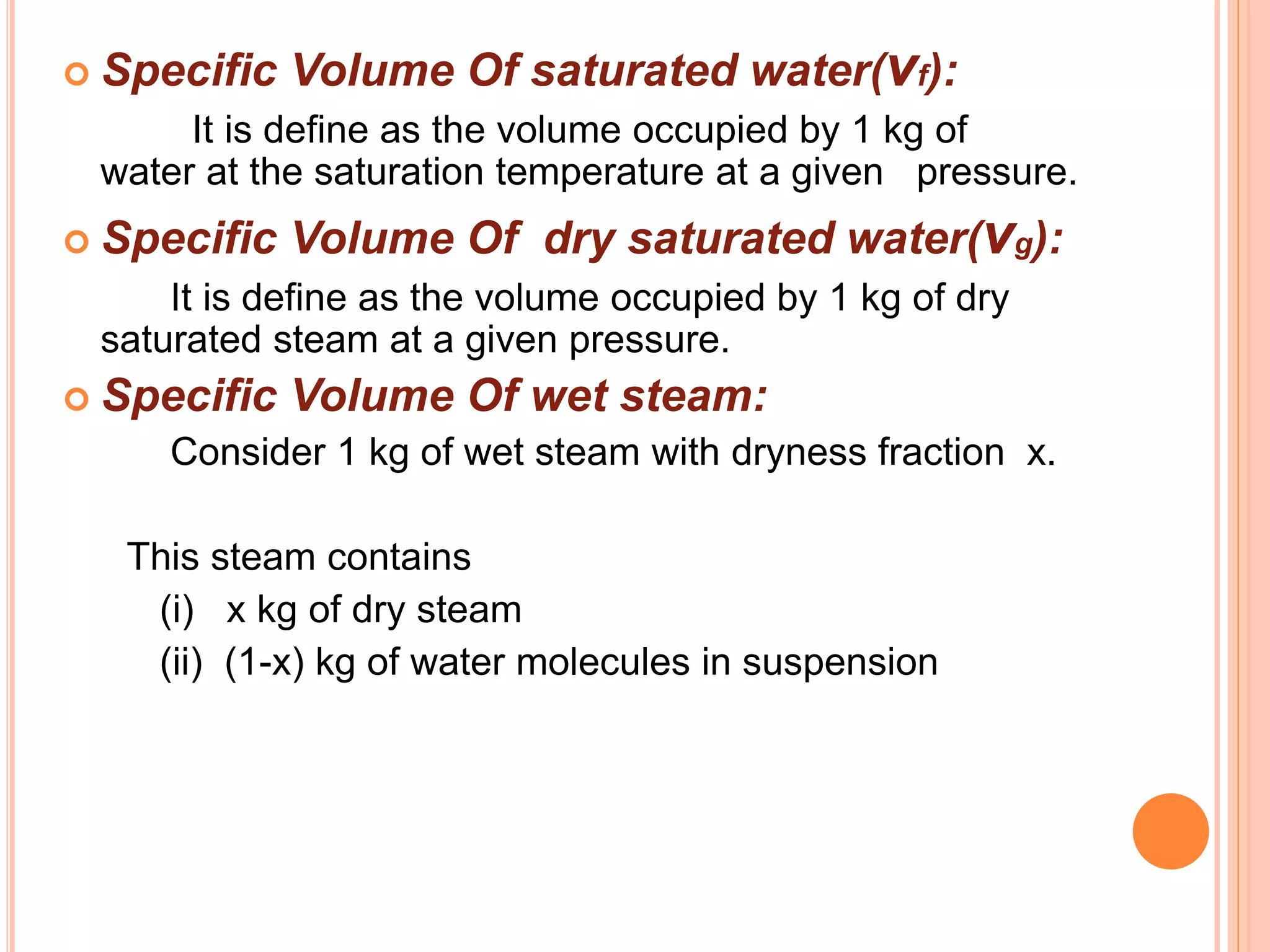 Specific volume of steam | PPTX