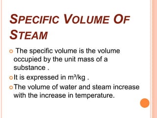 Specific volume of steam | PPTX | Physics | Science