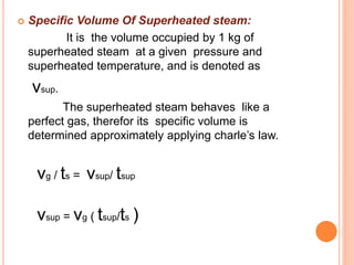 Specific volume of steam | PPTX | Physics | Science