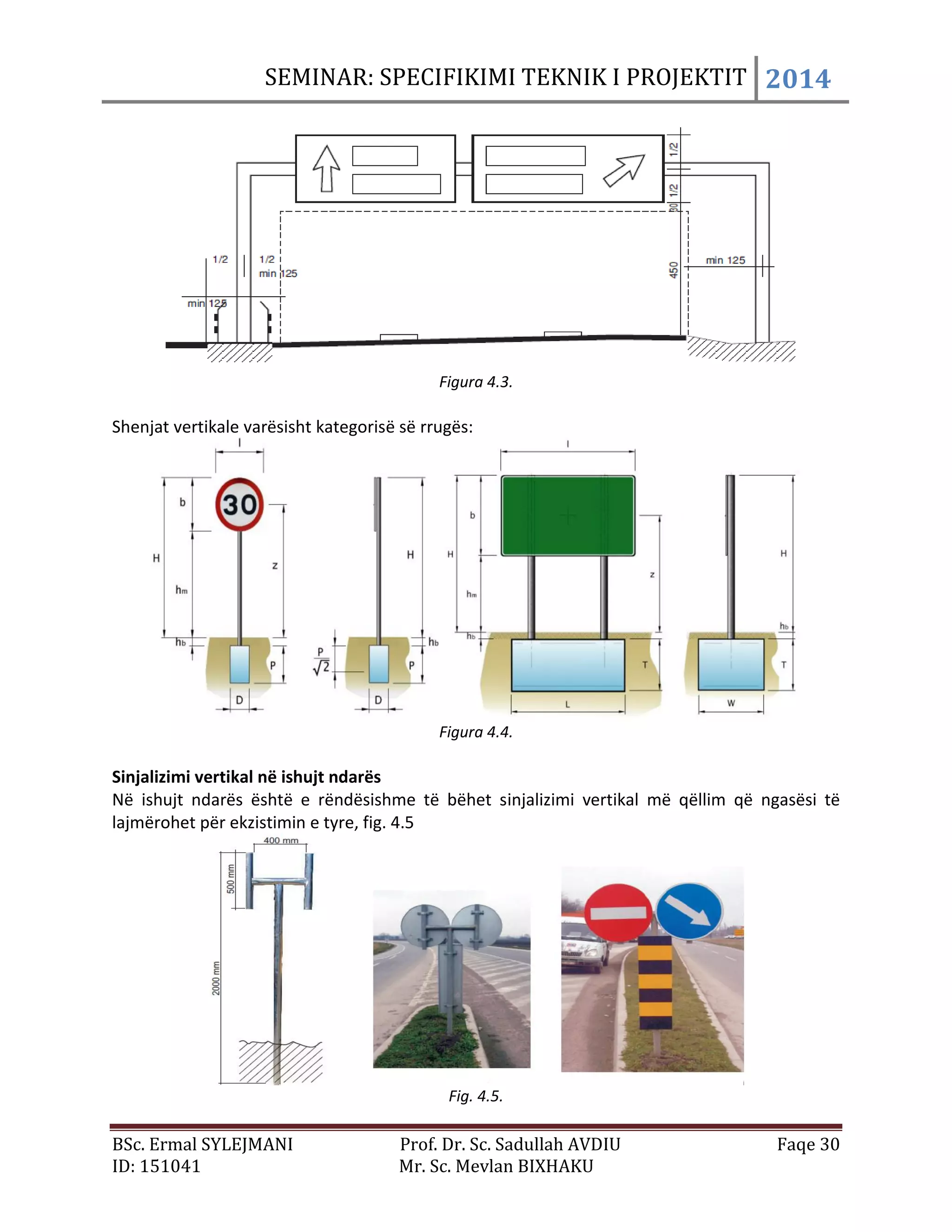 Specifikimi teknik/Planung von Straßen/Road design | PDF