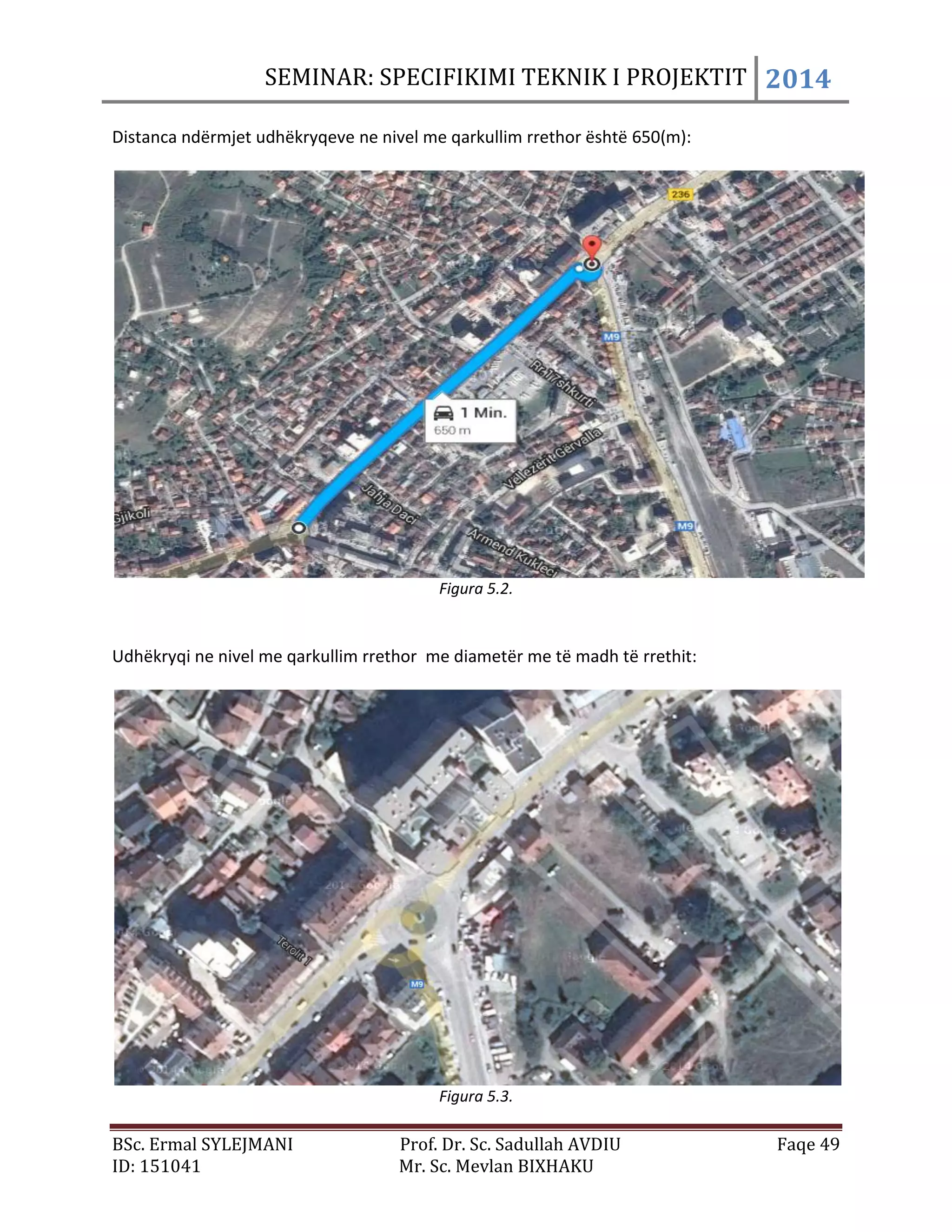 Specifikimi teknik/Planung von Straßen/Road design | PDF