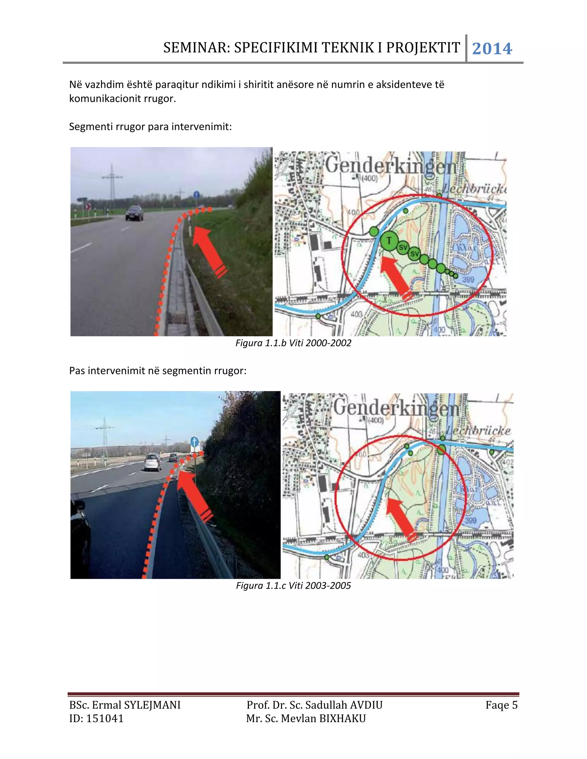 Specifikimi teknik/Planung von Straßen/Road design | PDF