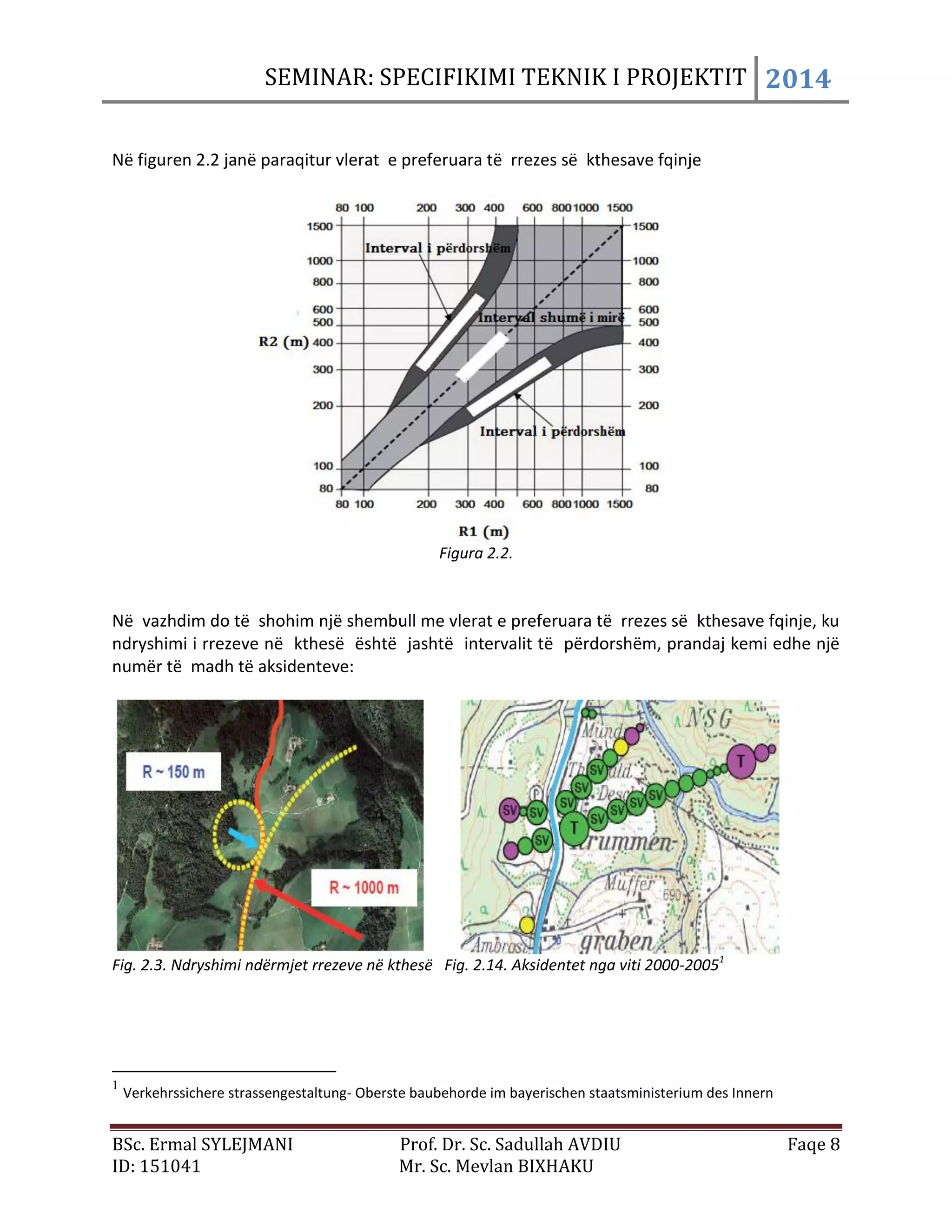 Specifikimi teknik/Planung von Straßen/Road design | PDF