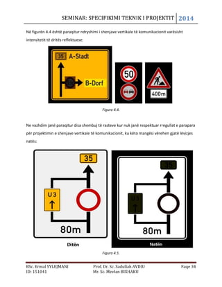 Specifikimi teknik/Planung von Straßen/Road design | PDF
